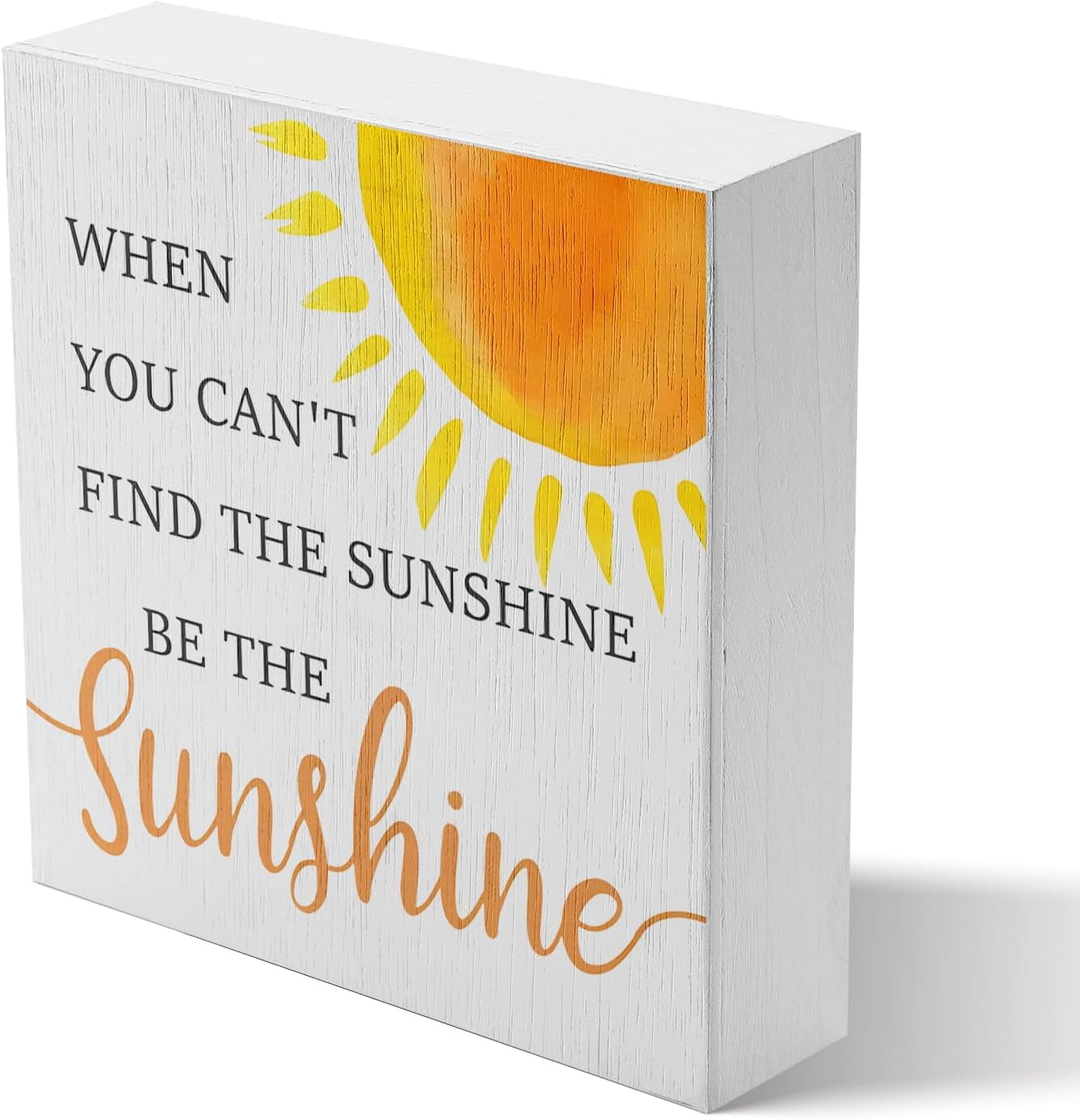 Wood Box Sign 7x7 Inch Summer Sunshine Quote Sun Wooden Box Signs ...