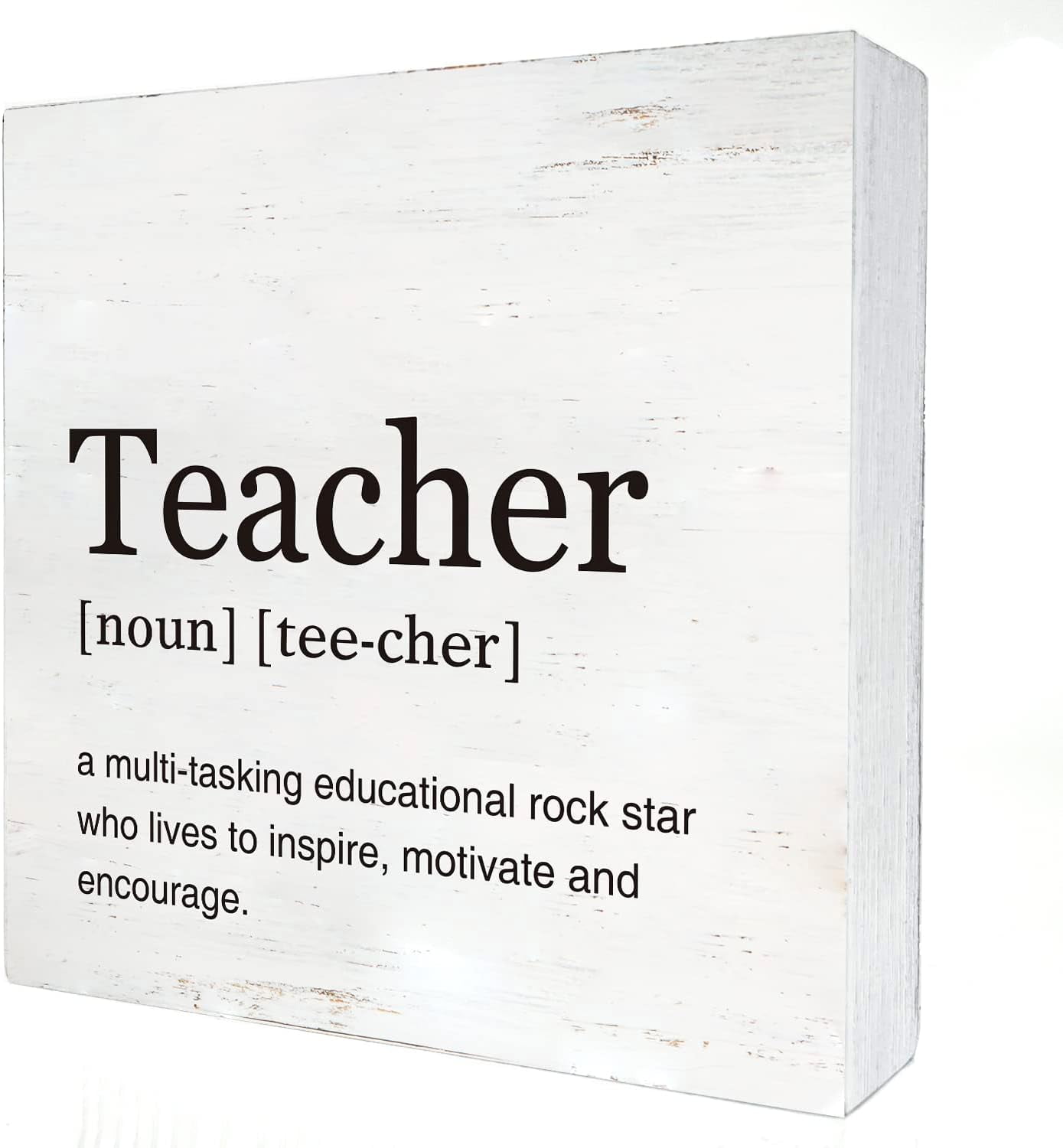 Wood Box Sign 7x7 Inch Teacher Definition Wood Box Sign Home Office ...