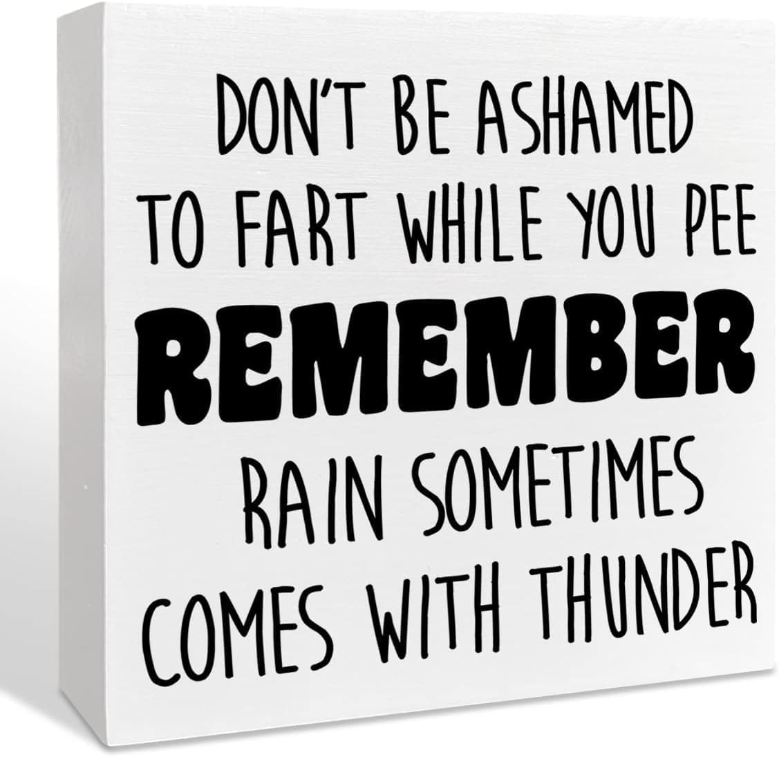 Wood Box Sign 7x7 Inch Wooden Box Sign Remember Rain Sometimes Comes ...