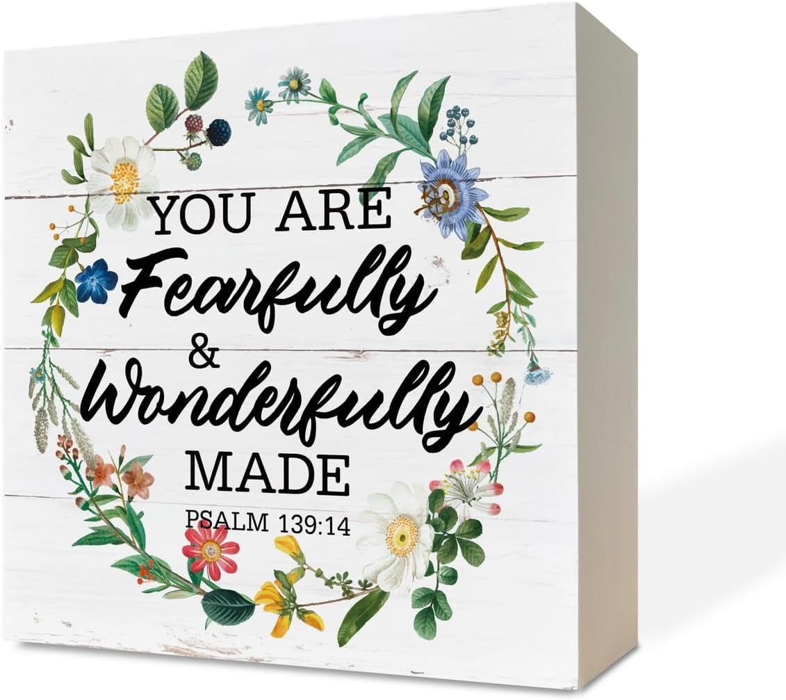 Wood Box Sign 7x7Inch Christian Wood Signs Bible Verse Psalm 13914 You ...