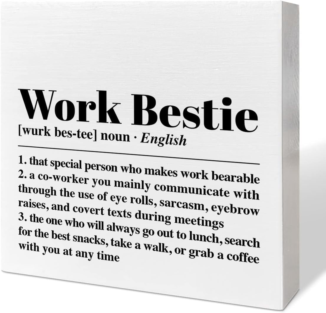 Wood Box Sign 7x7Inch Coworker Thank You Appreciation Gifts For ...