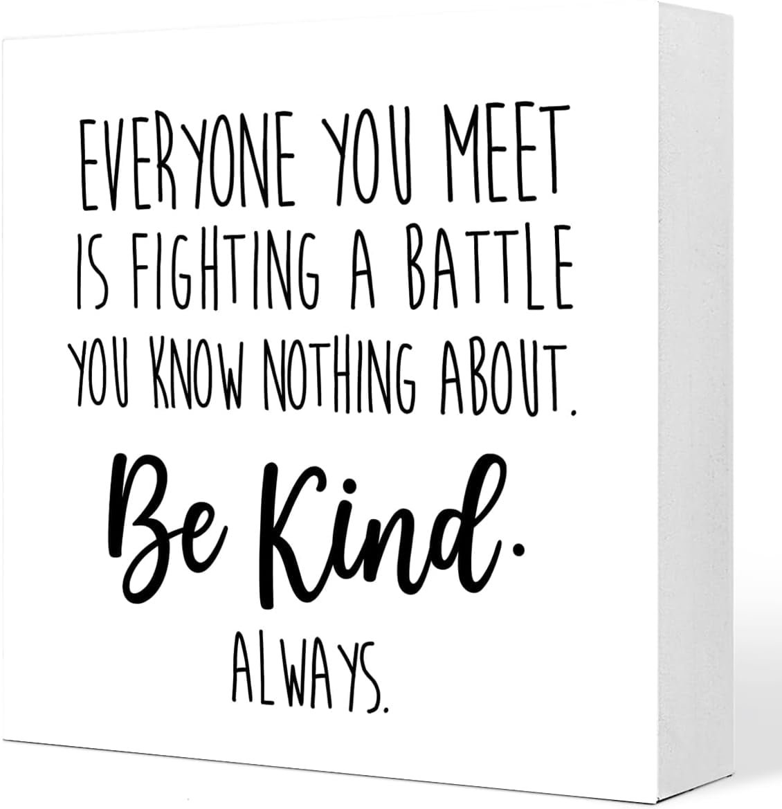 Wood Box Sign 7x7Inch Inspirational Wood Box Sign Motivational Quotes ...