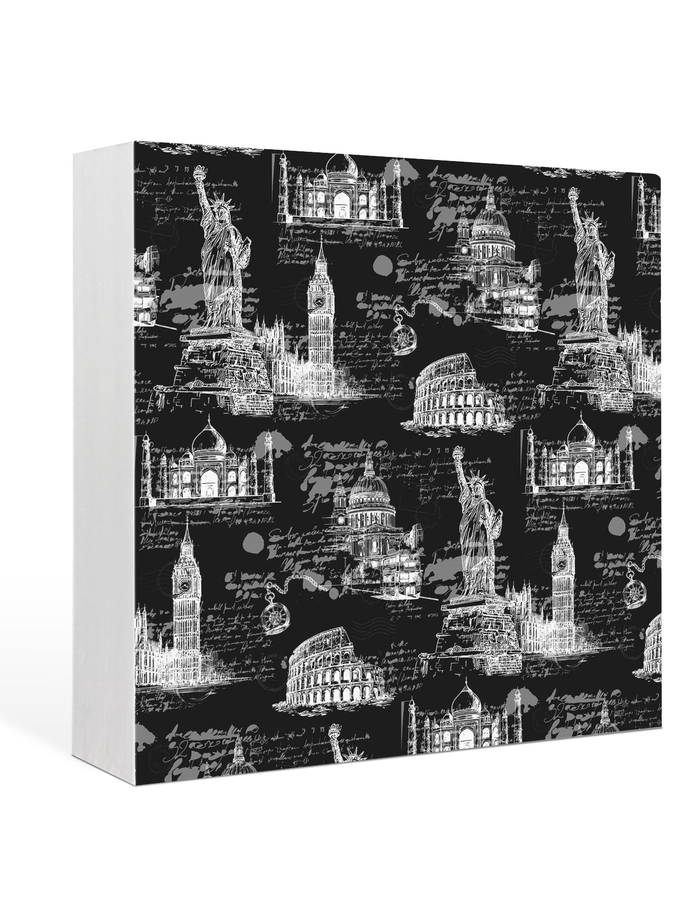 Wood Box Sign Architecture Landscape Square Boxes Sgin Desk Decor ...