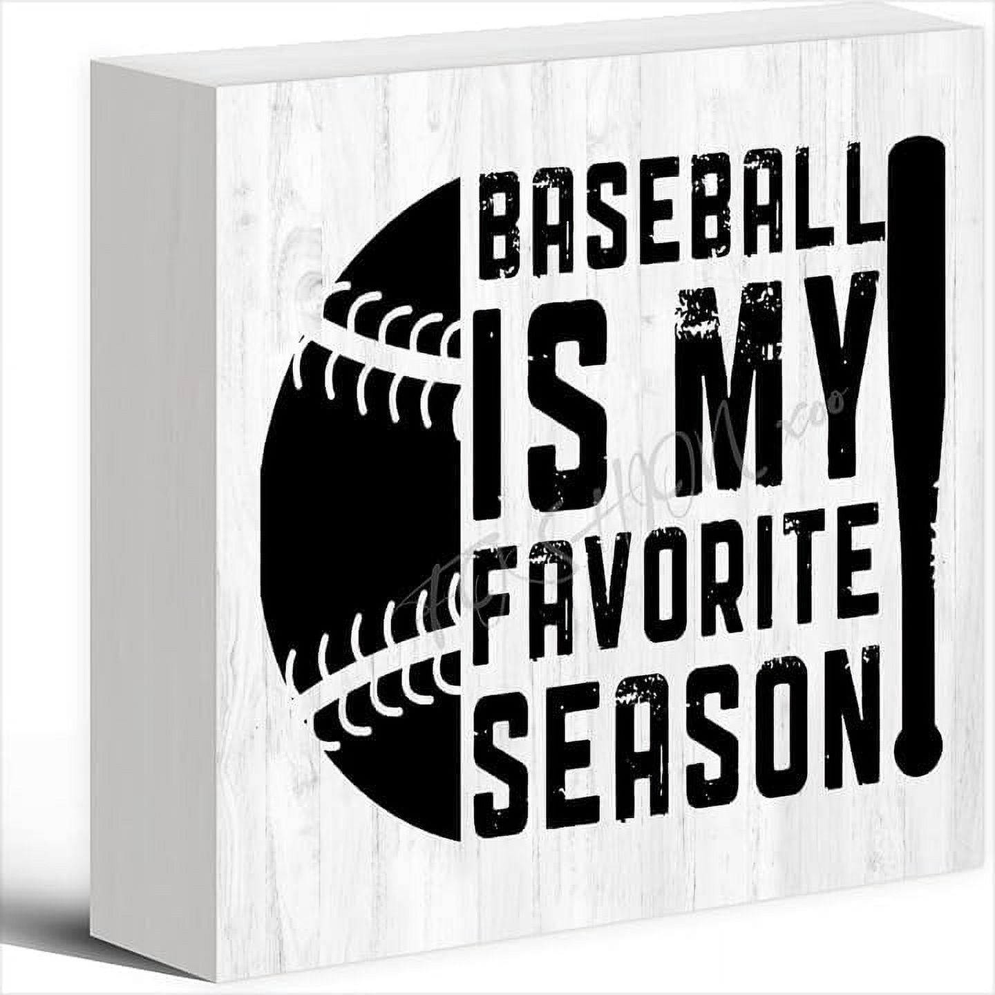 Wood Box Sign Baseball Is My Favorite Season Signs Wood Box Sign 5 X 5 ...
