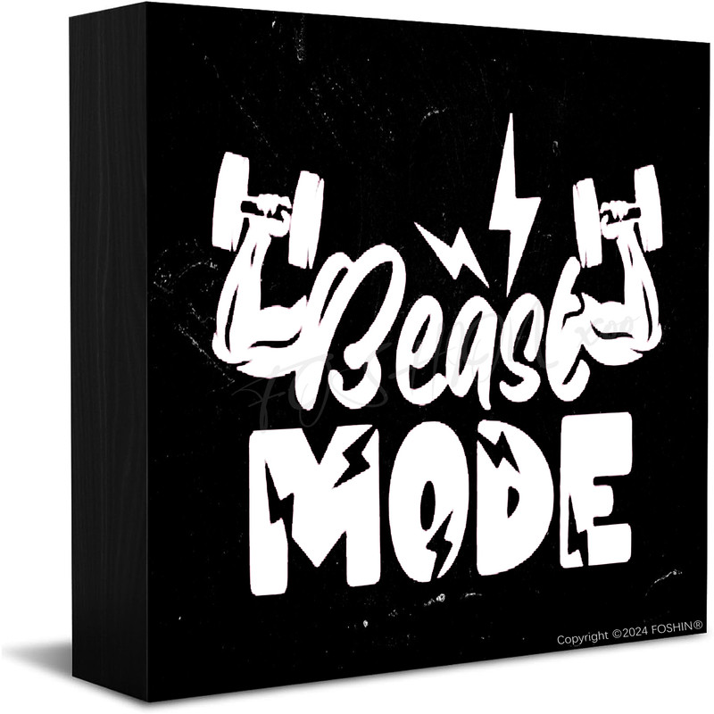 Wood Box Sign Beast Mode Sign Beast Sign Workout Sign Motivational Sign ...