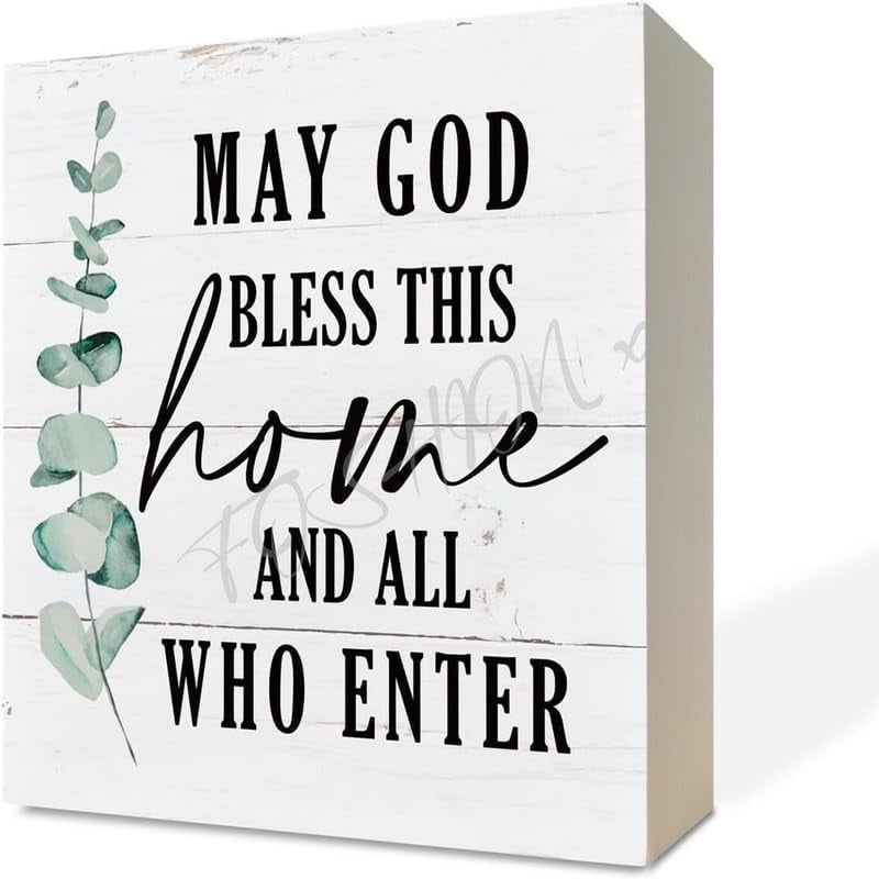 Wood Box Sign Christian Sign Wooden Box Sign Inspirational Table Signs ...