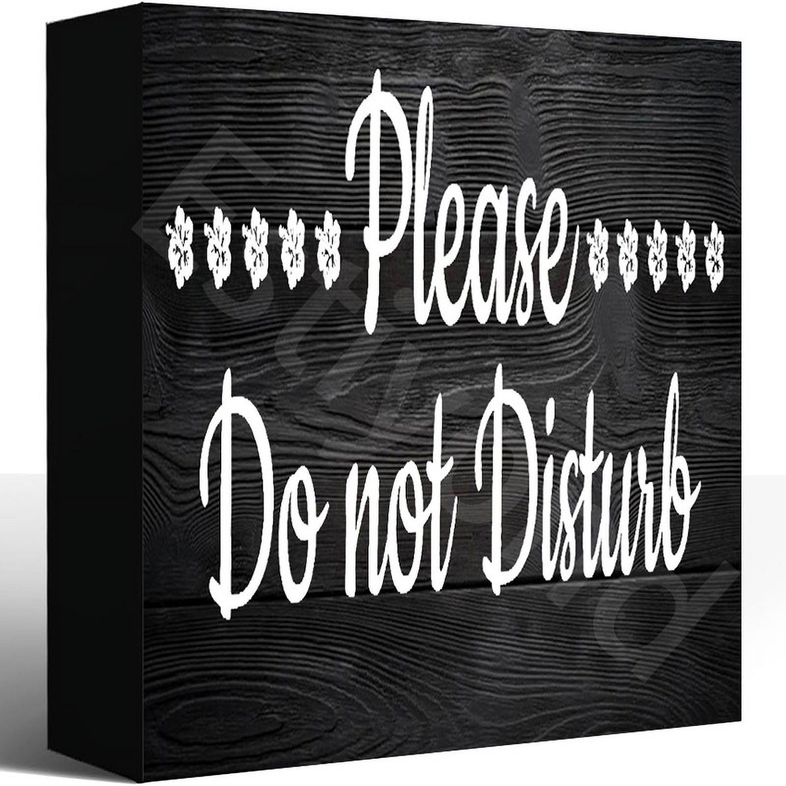 Wood Box Sign Desk Decor,Rustic Please Do Not Disturb Engraved Slate ...