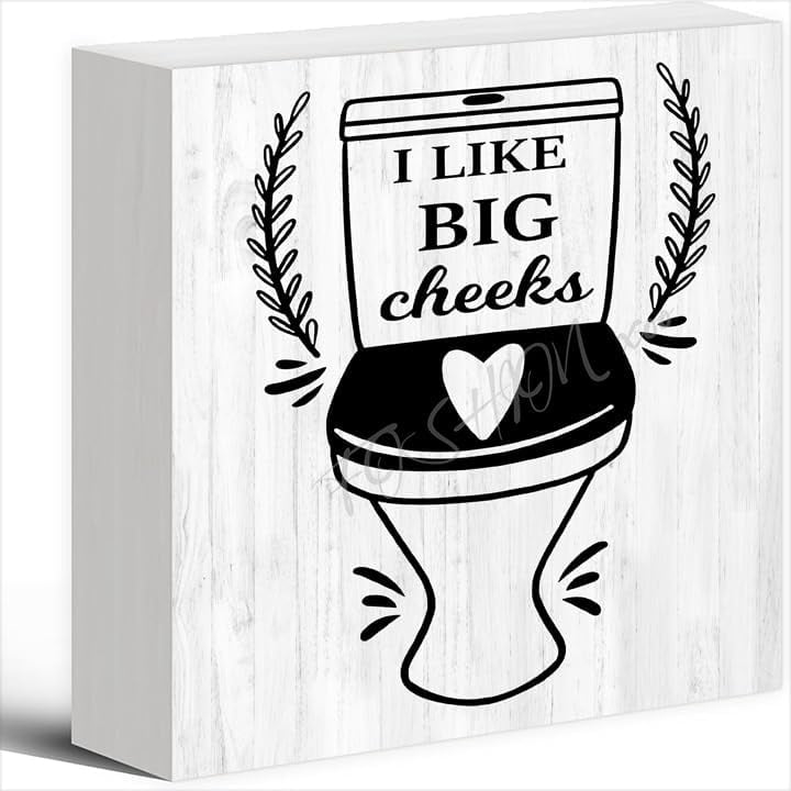 Wood Box Sign I Like Big Cheeks Wood Box Sign Rustic Wooden Box Sign ...