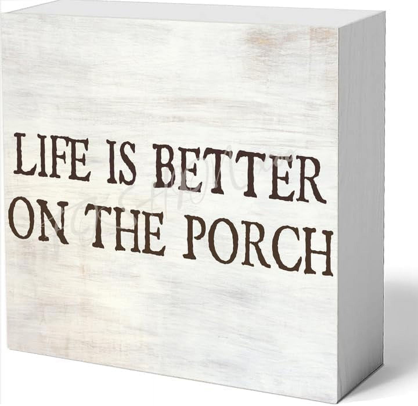 Wood Box Sign Life Is Better On The Porch Wood Sign Wooden Box Sign ...