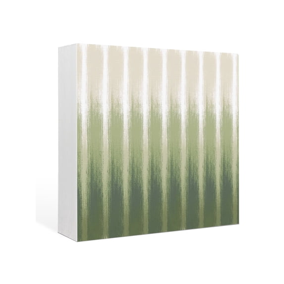 Wood Box Sign Sage Green Stripes Square Boxes Sgin Desk Decor ...