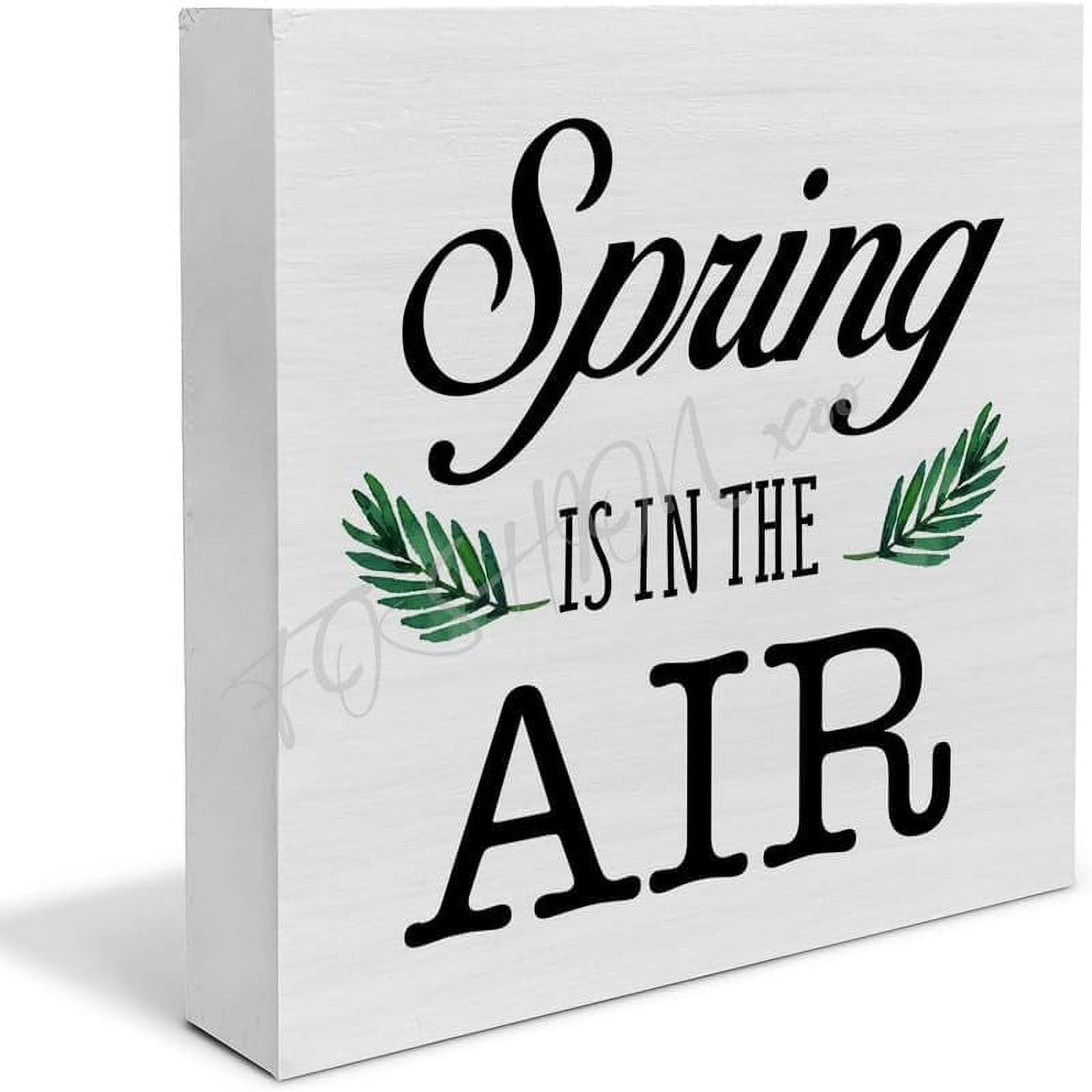 Wood Box Sign Spring Wood Box Sign Decor Desk Sign Spring is in the Air ...
