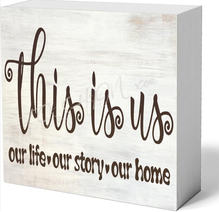 Wood Box Sign This Is Us Sign Wooden Box Sign Farmhouse Home Office ...