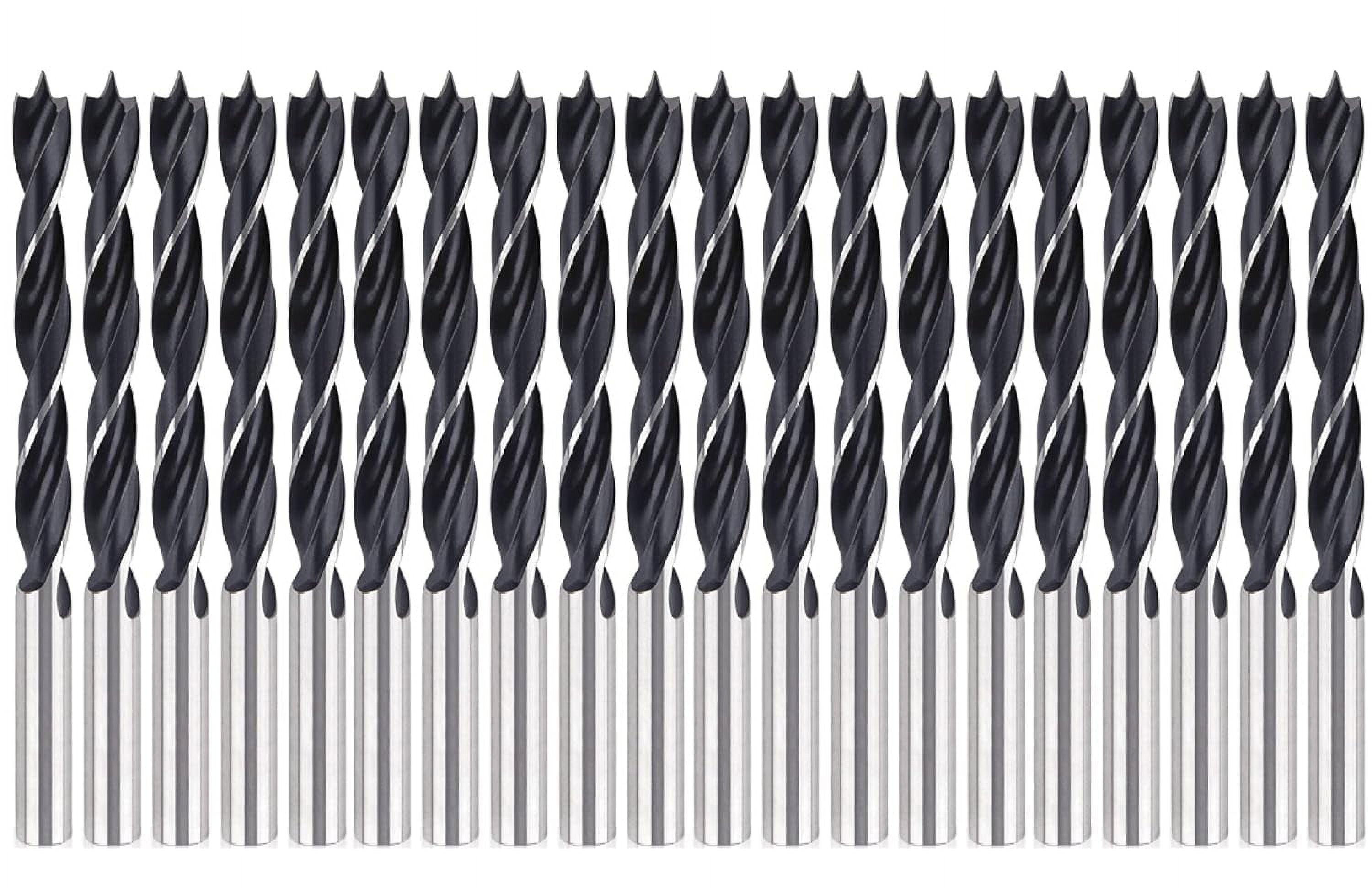 Wood Brad Point Drill Bit Set 1/8 In. 20Pcs Spur Point Stubby ...