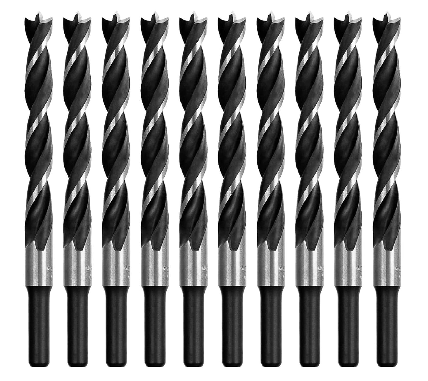 Wood Brad Point Drill Bit Set 5/16 in. 10Pcs Spur Point Stubby ...