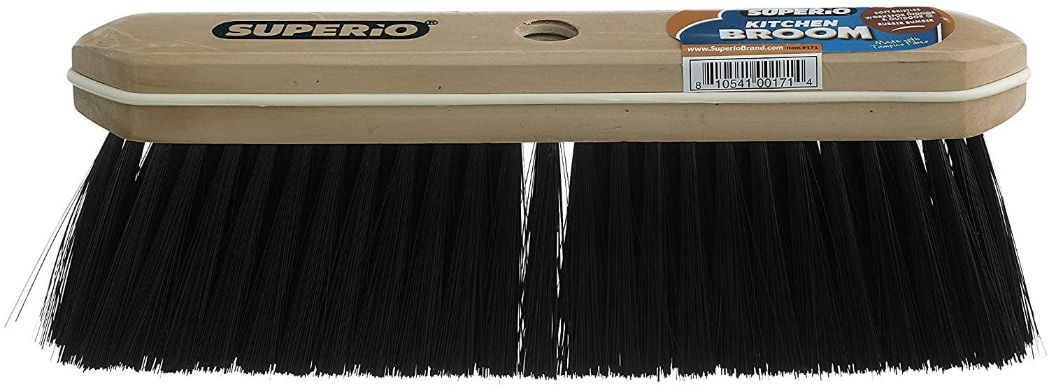 Wood Broom Black Head Tampico/ Synthetic Bristles - Walmart.com