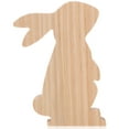 Wood Bunny Decor Easter Rabbit Craft Easter Wooden Bunny Cutouts ...
