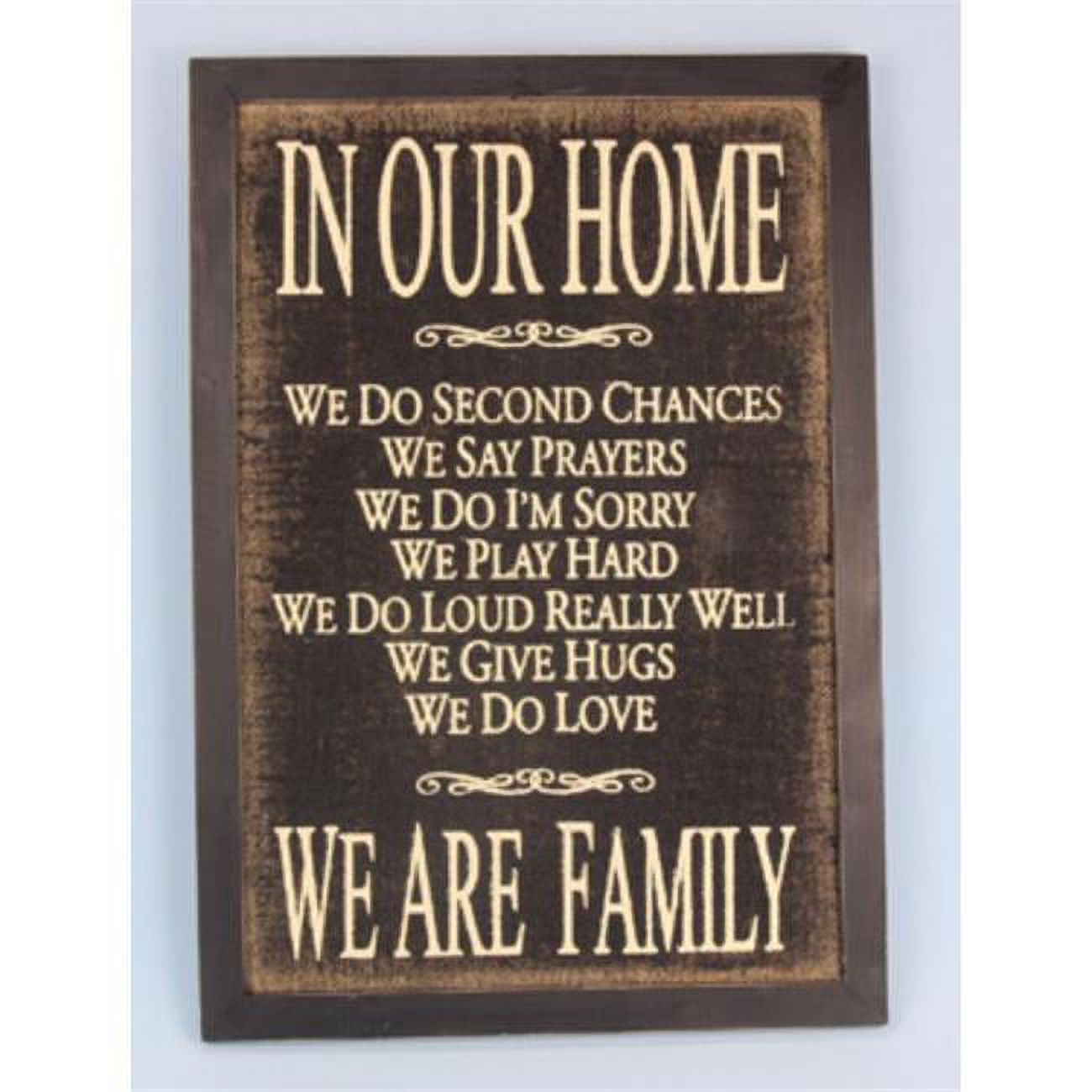 Wood & Burlap We Are Family Sign - Walmart.com