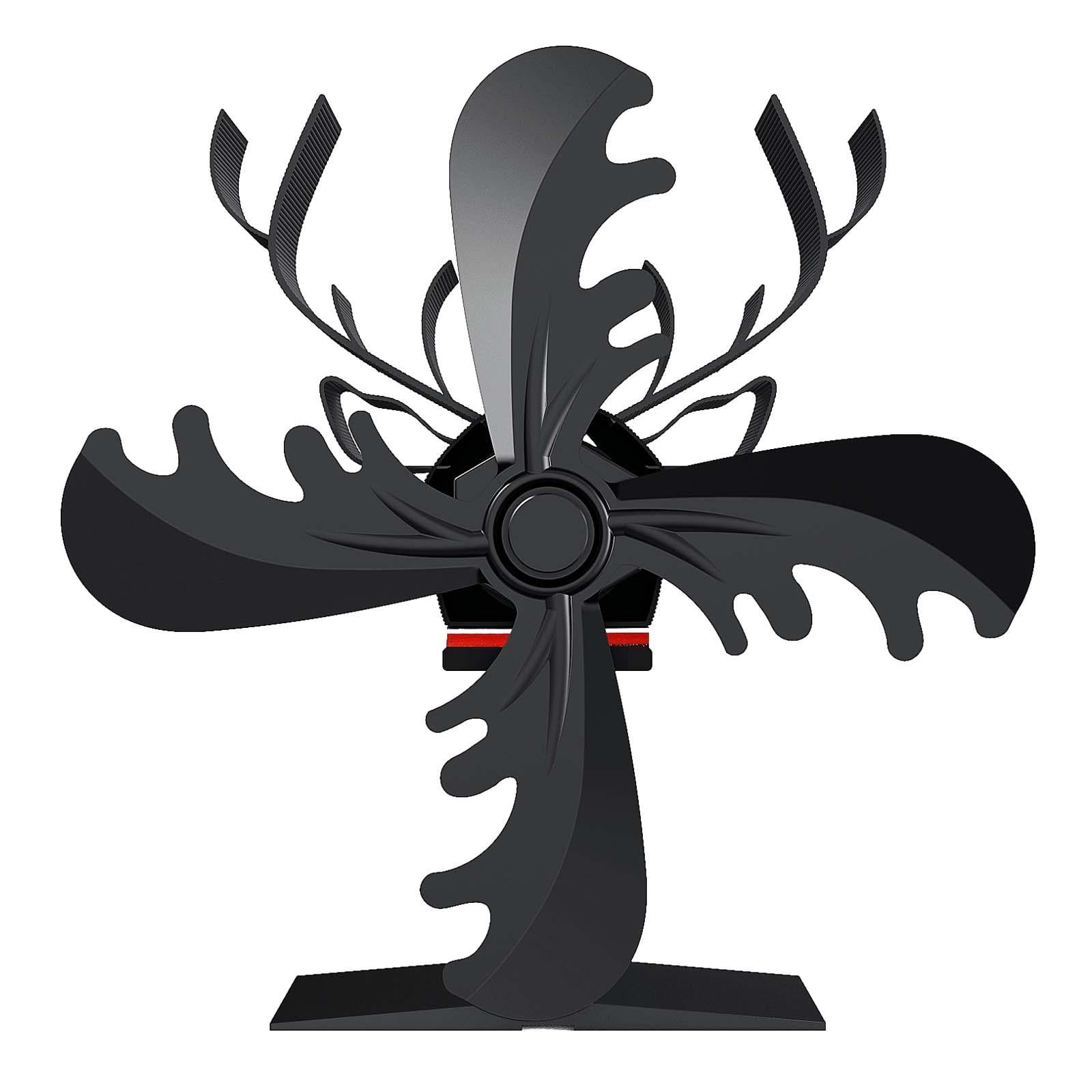 Wood Burner Fireplace Fan Logs Fan 7x3.5x7inch Black Color Lightweight ...
