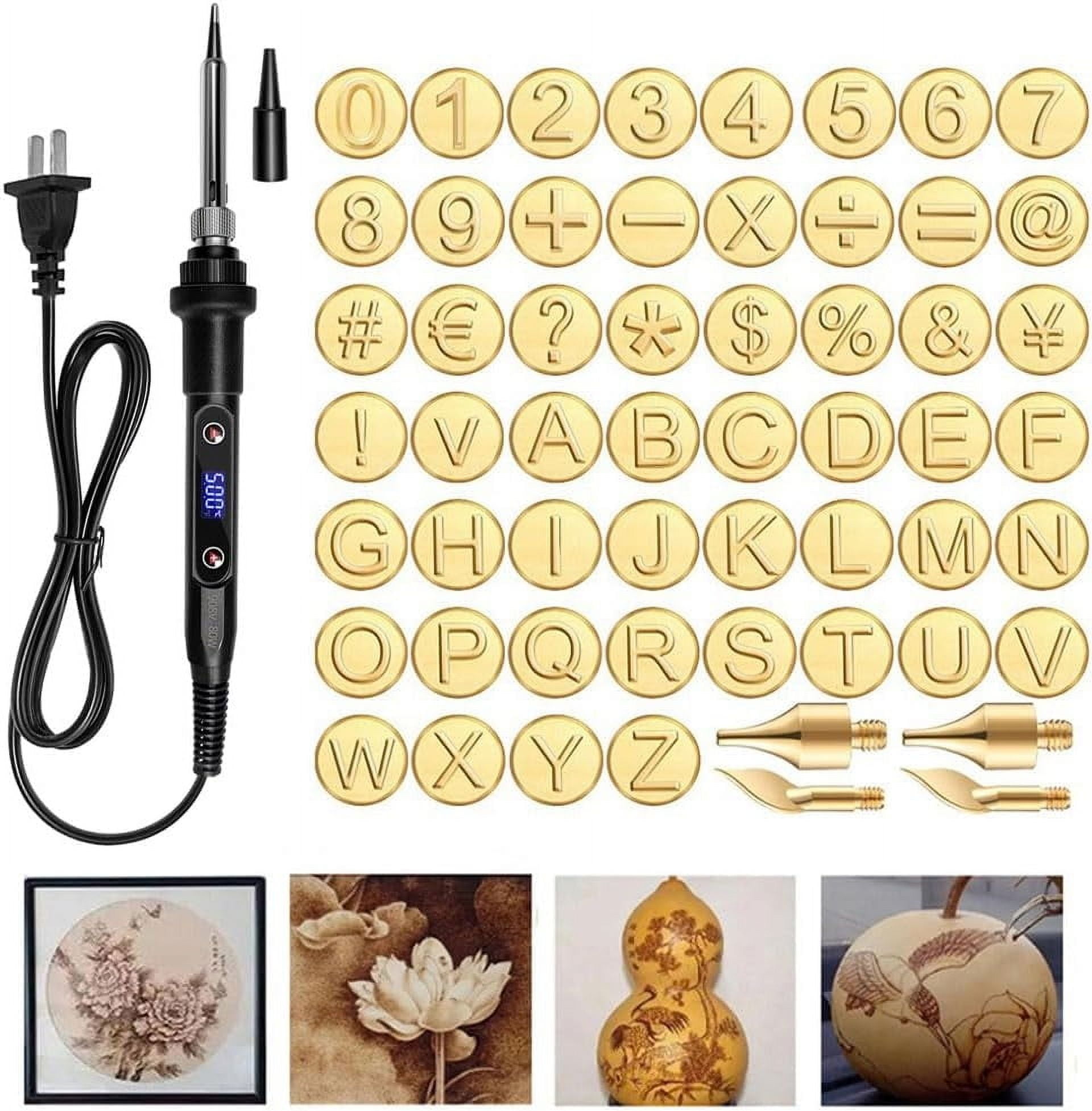 Wood Burner Kit With Letter Stamps,Hot Stamps Tool With Alphabet ,Wood ...