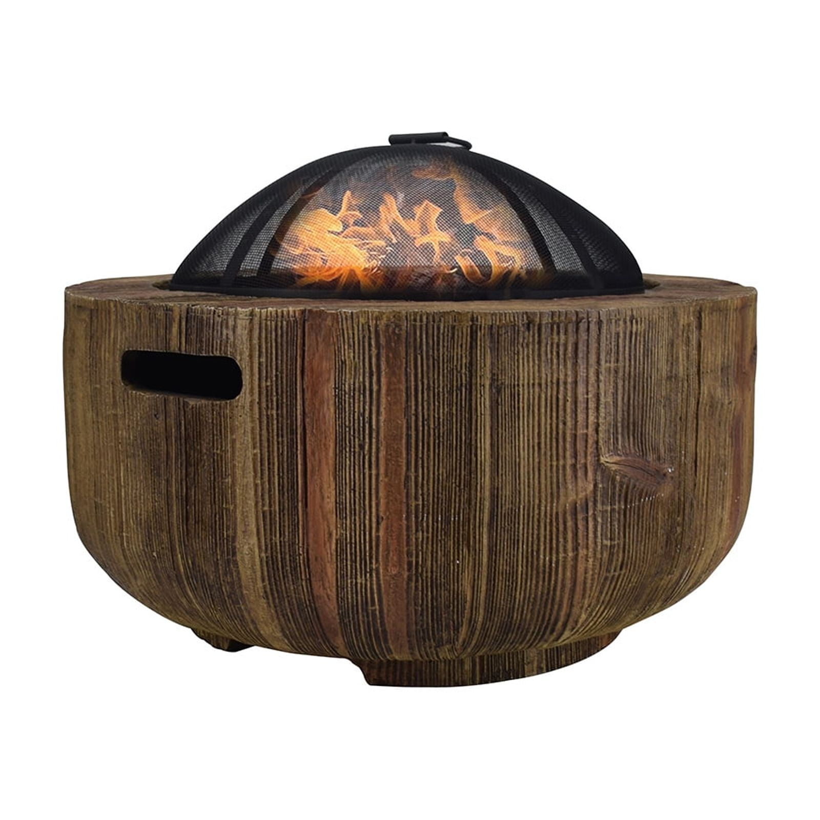 Wood Burning Round Outdoor Fire Pit Set ，24in Wood Burning Fire Pit ...