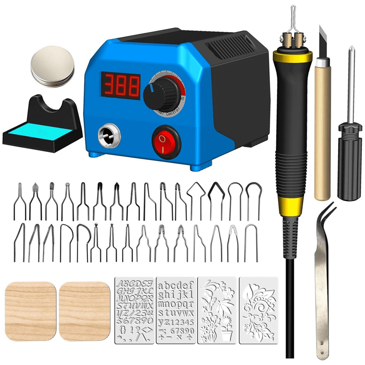 , Wood Burning Tool, Digitally Adjustable Temperature Burner Kit, Tool ...