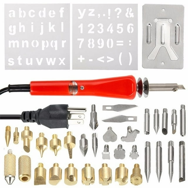 Wood Burning Tool Kit 37PCS Craft Set Soldering Pyrography Art Pen ...