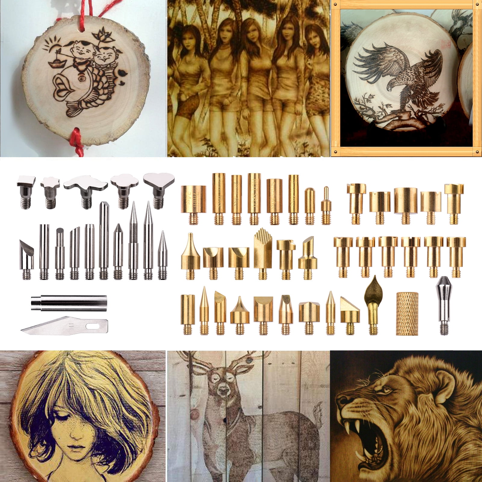 Wood Burning Tool,Tips Set With Stencils Box Stencils Box Pen Tool With Stencils Wood Pen Tips ...