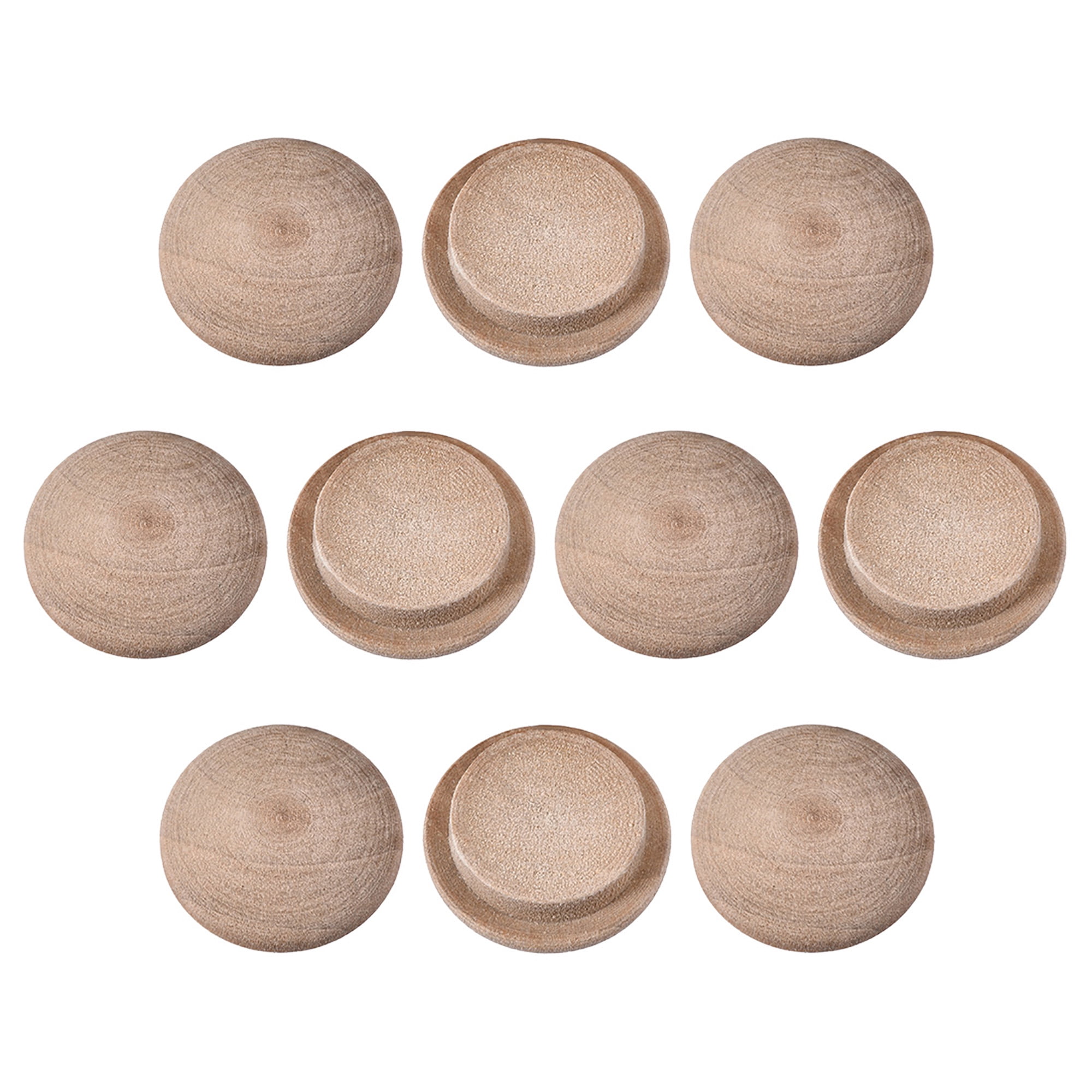 Wood Button Top Plugs 9/16 Inch Cherry Hardwood Furniture Plugs 100Pcs ...