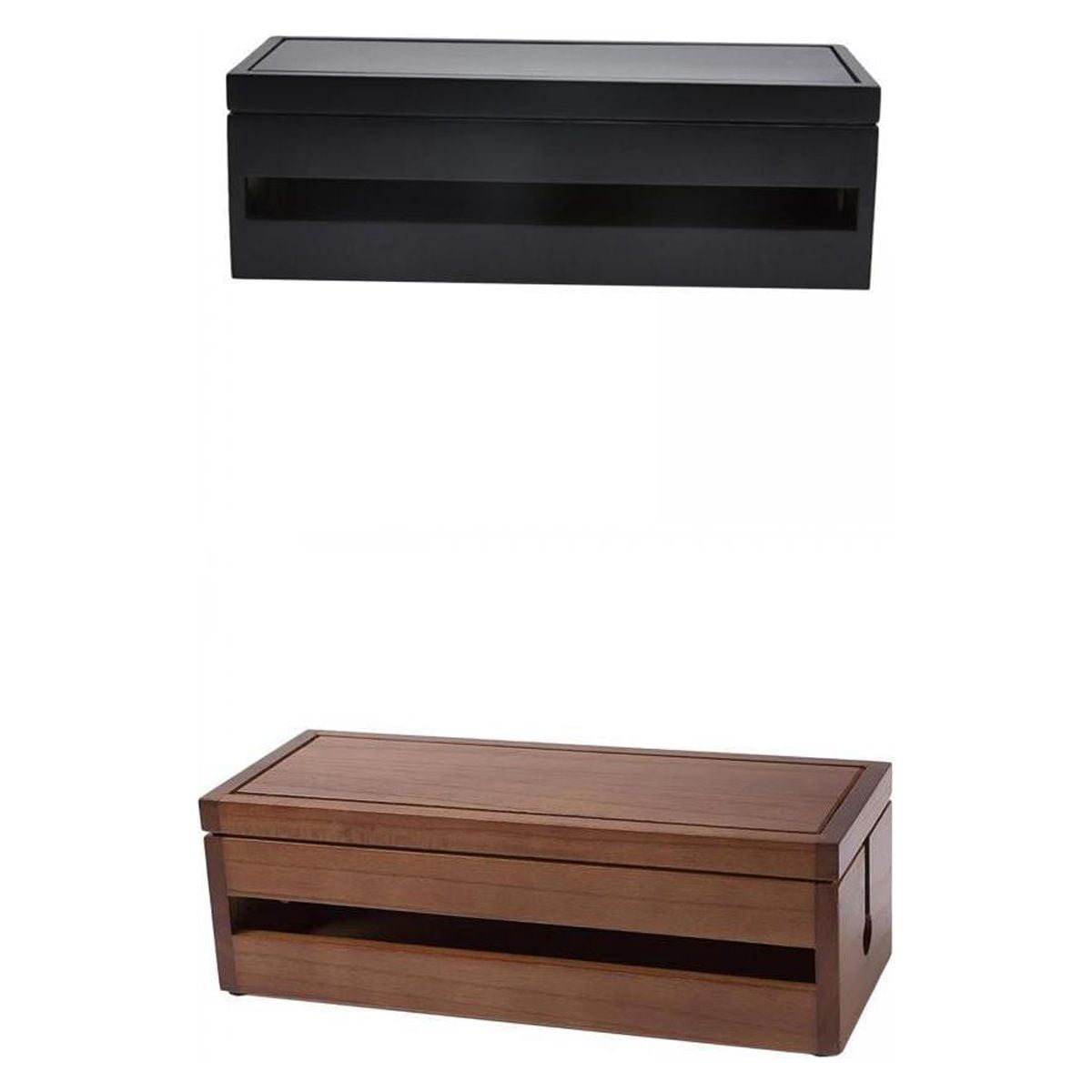 Wood Cable Management Box Container Wire Hide Cover Wooden for Desk TV ...