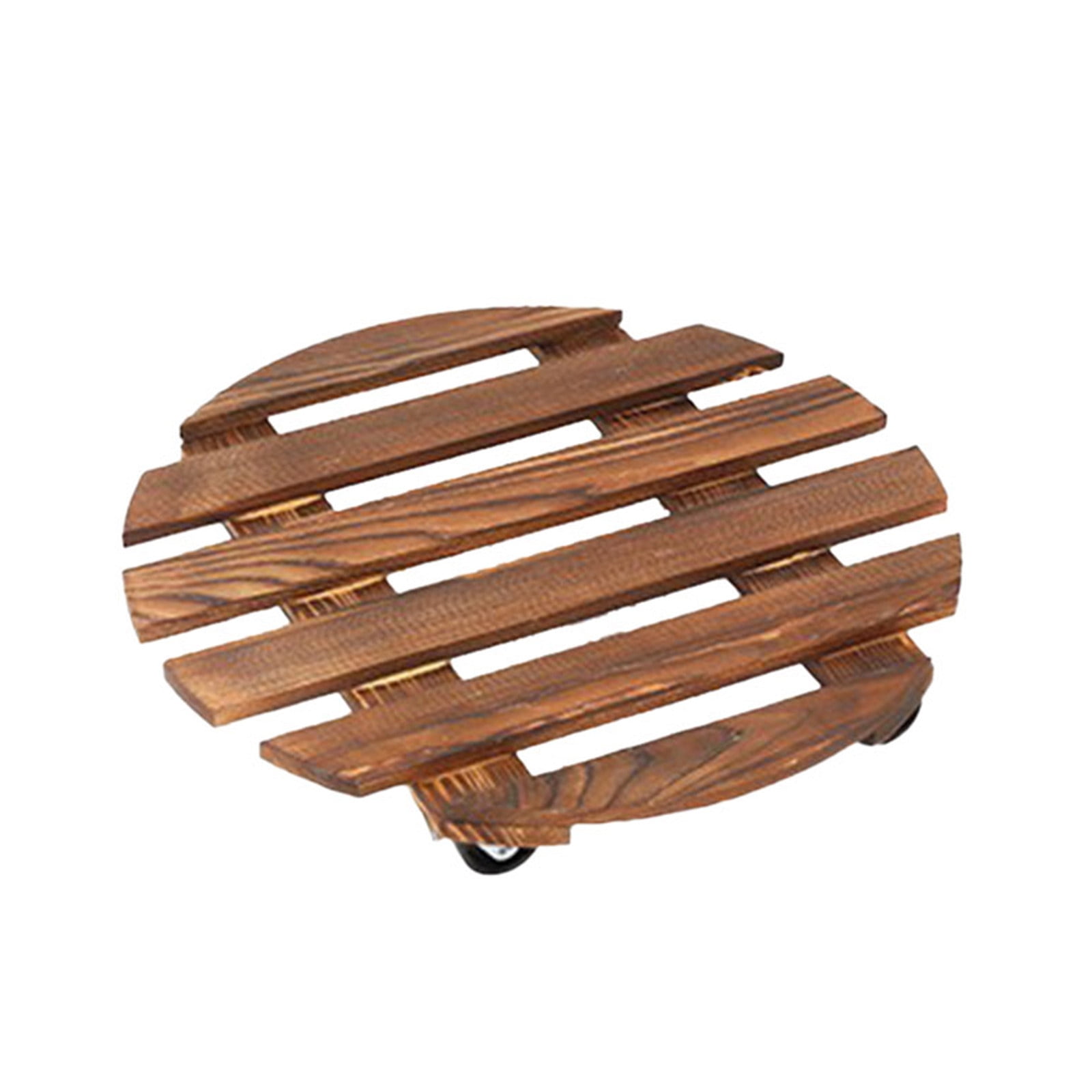 Wood Caddy With Wheels Hardwood Stand With 360° Lockable Wheels For ...