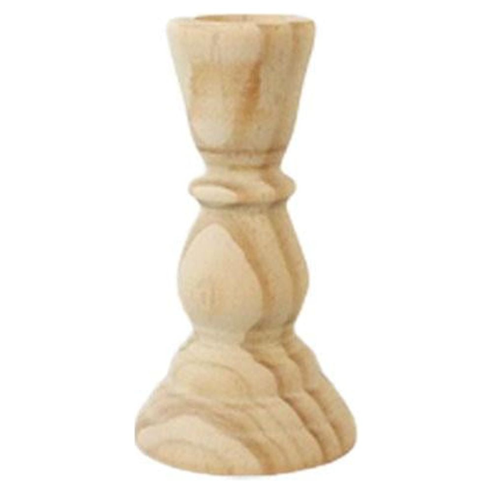 Wood Candlestick Holders Retro Unpainted Wood Classic Craft Stick ...