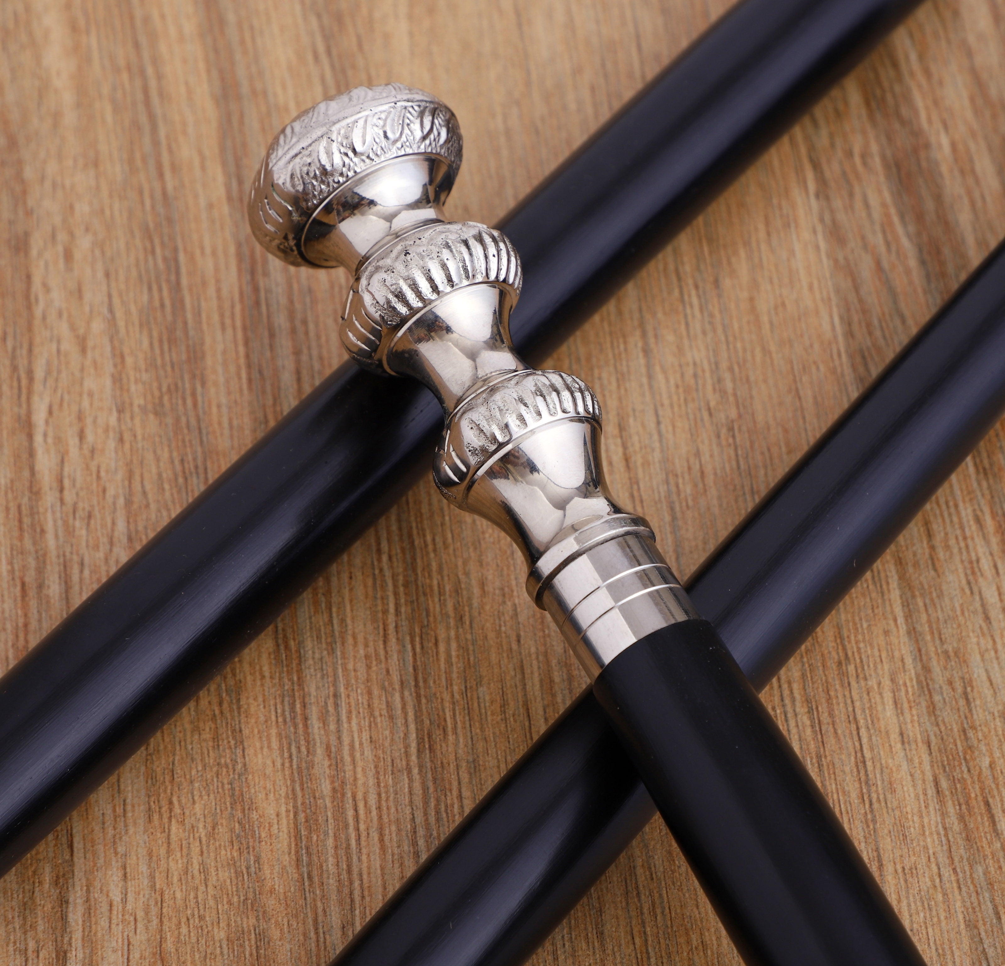 BRAINMART Wood Cane - Natural Straight Walking Stick - Handmade ...