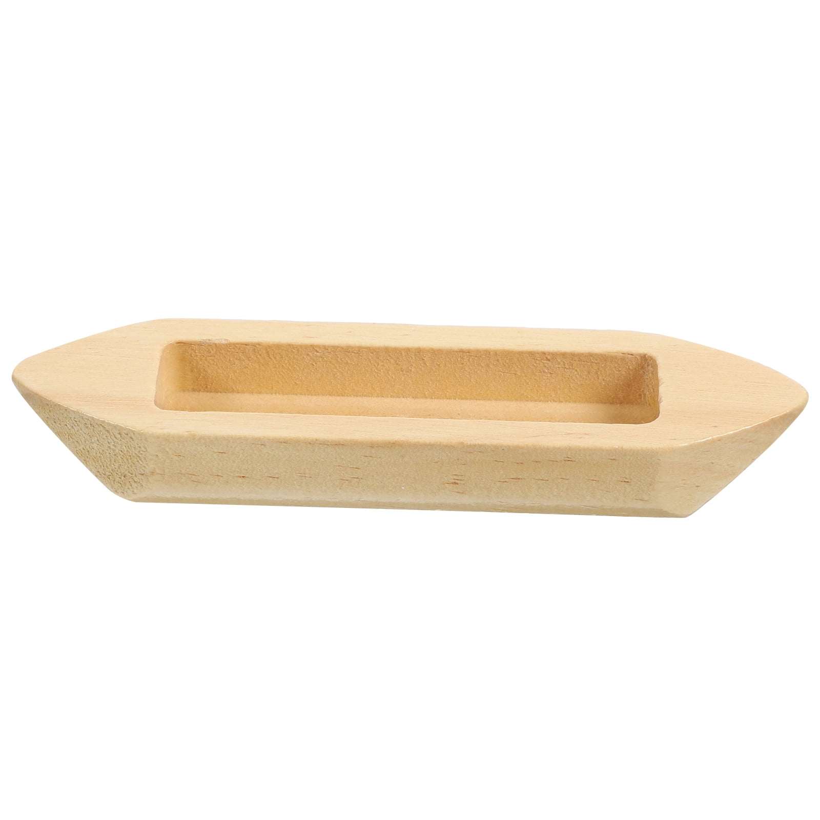 Wood Canoe Model Unpainted Boat Model Ornament Desktop Canoe Craft ...