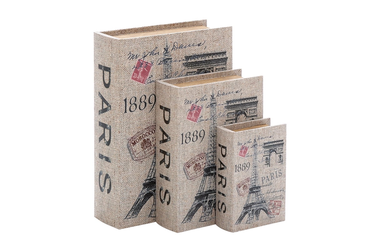Wood Canvas Book Box Set Of 3 Canvas Makes It Special - Walmart.com