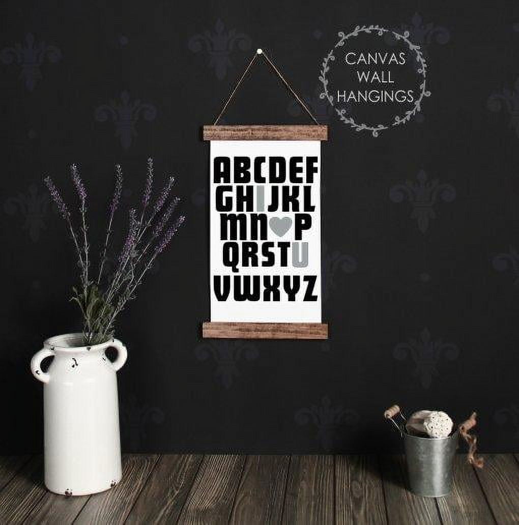 Wood Canvas Sign Wall Hanging, ABC I Love You Baby Nursery Wall Art ...
