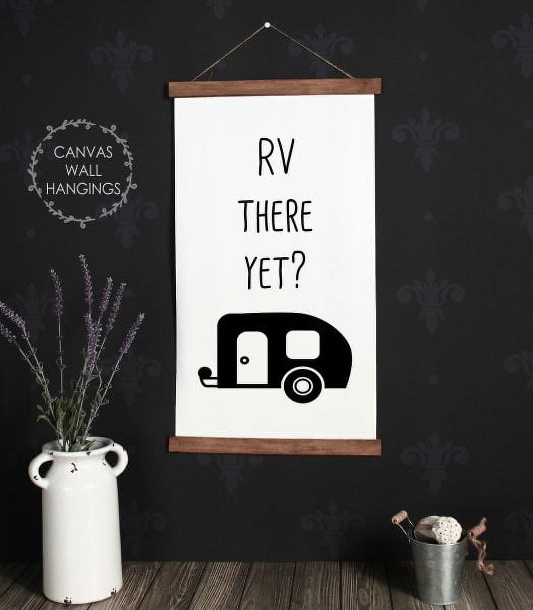 Wood & Canvas Wall Hanging RV There Yet Vintage Camper Décor RV Wall ...