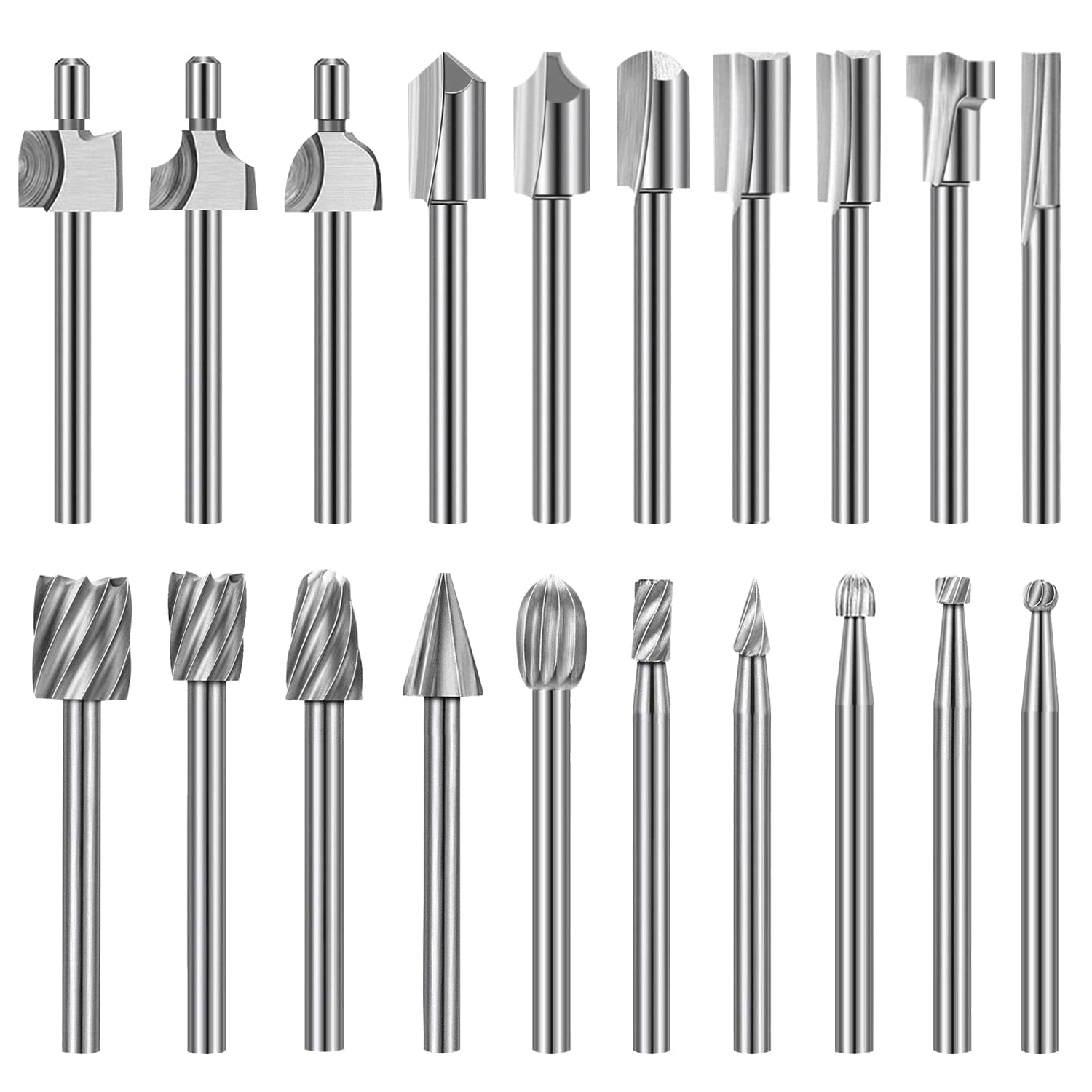 Wood Carving Bits Engraving Router Bit, HSS Different Rotary Burr Set ...