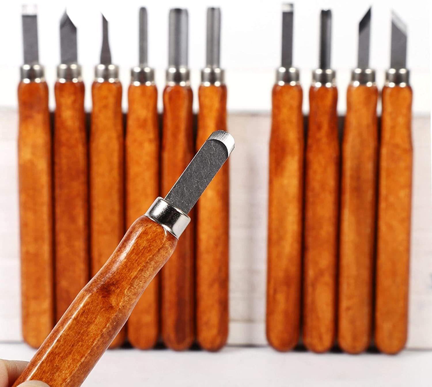 Wood Carving Chisels Knife, 11Pcs/Set Woodcut Knife Set Woodwork Tools ...