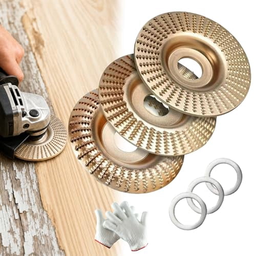 Wood Carving Disc, Upgraded Angle 4" / 4 1/2" with 5/8" Arbor for Wood ...