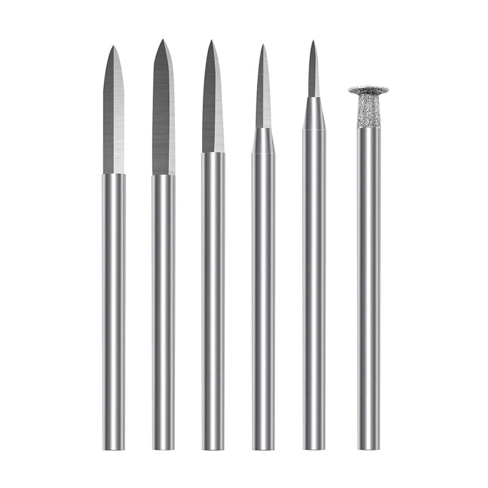 Wood Carving Drill Bits Set,6Pcs Engraving Drill Accessories Bit Wood ...