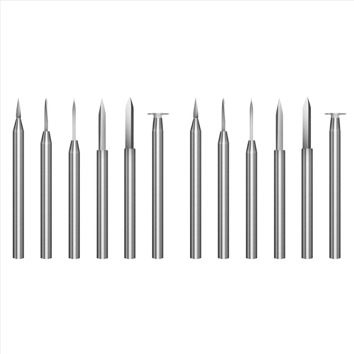 Wood Carving Drill Bits Set for Rotary Tool 12Pcs Engraving Drill ...