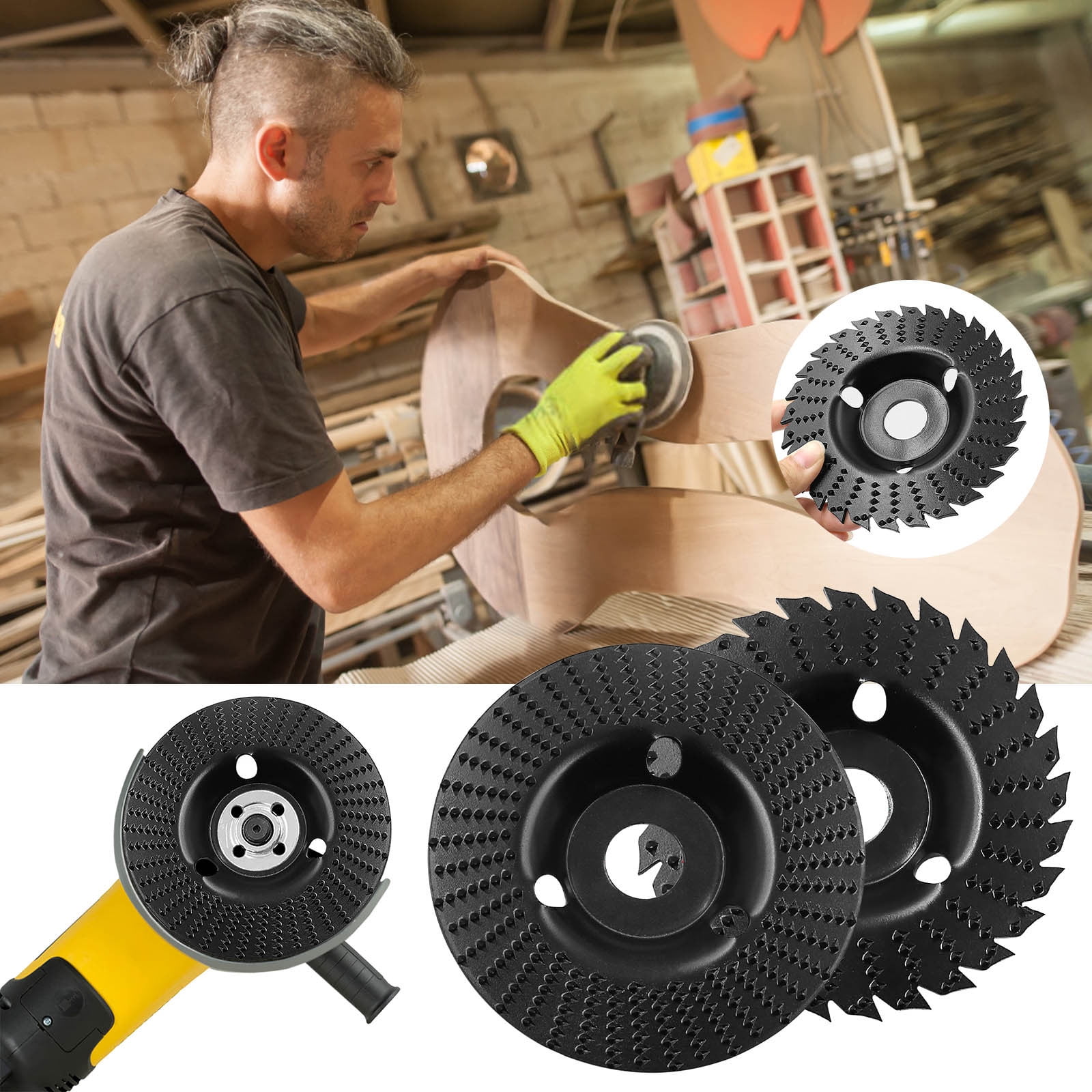 Wood Carving Grinding Wheel, Angle Grinder Attachment, Durable Toothed ...