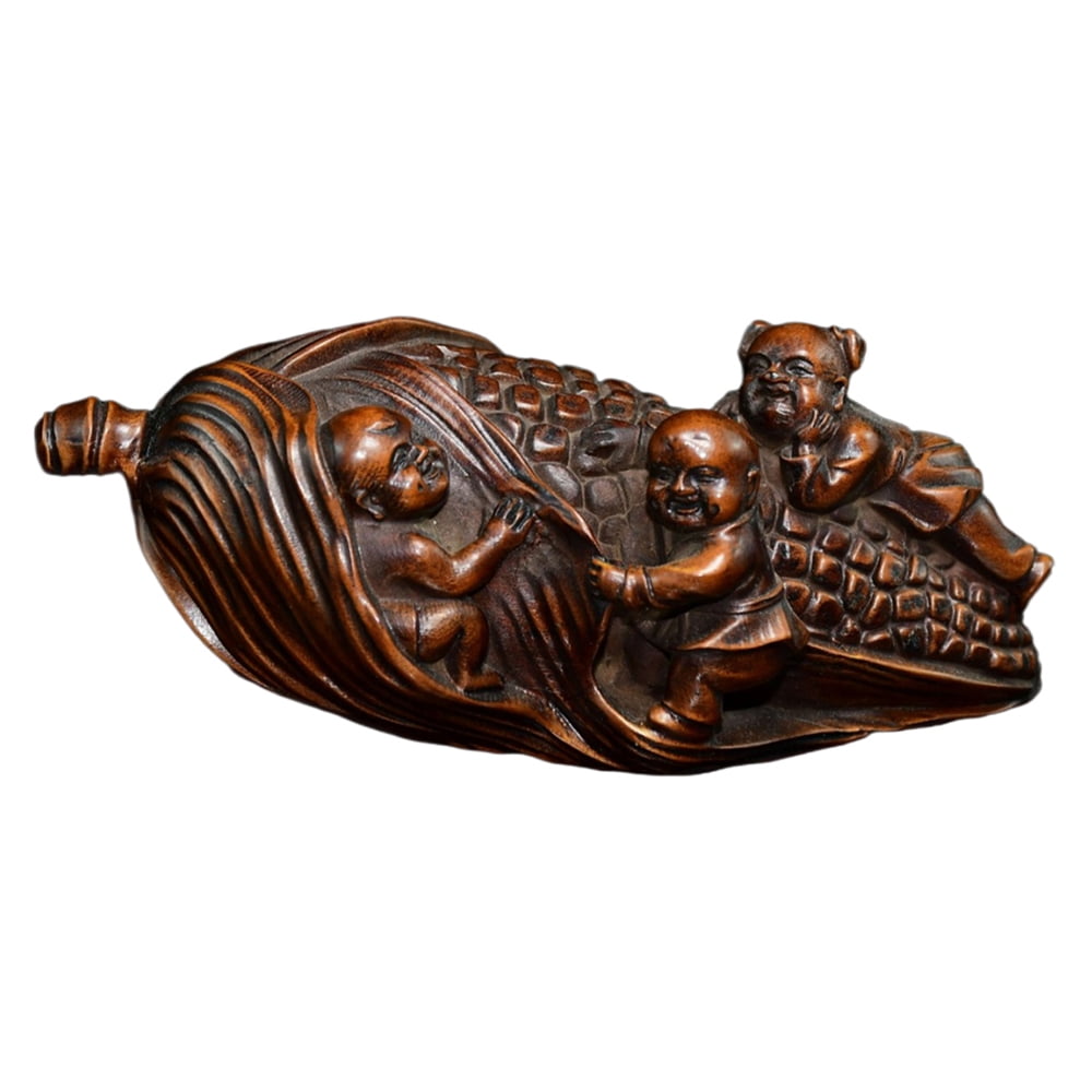 Wood Carving Home Arts Crafts Carved Wooden Corn Maize Boy Child ...