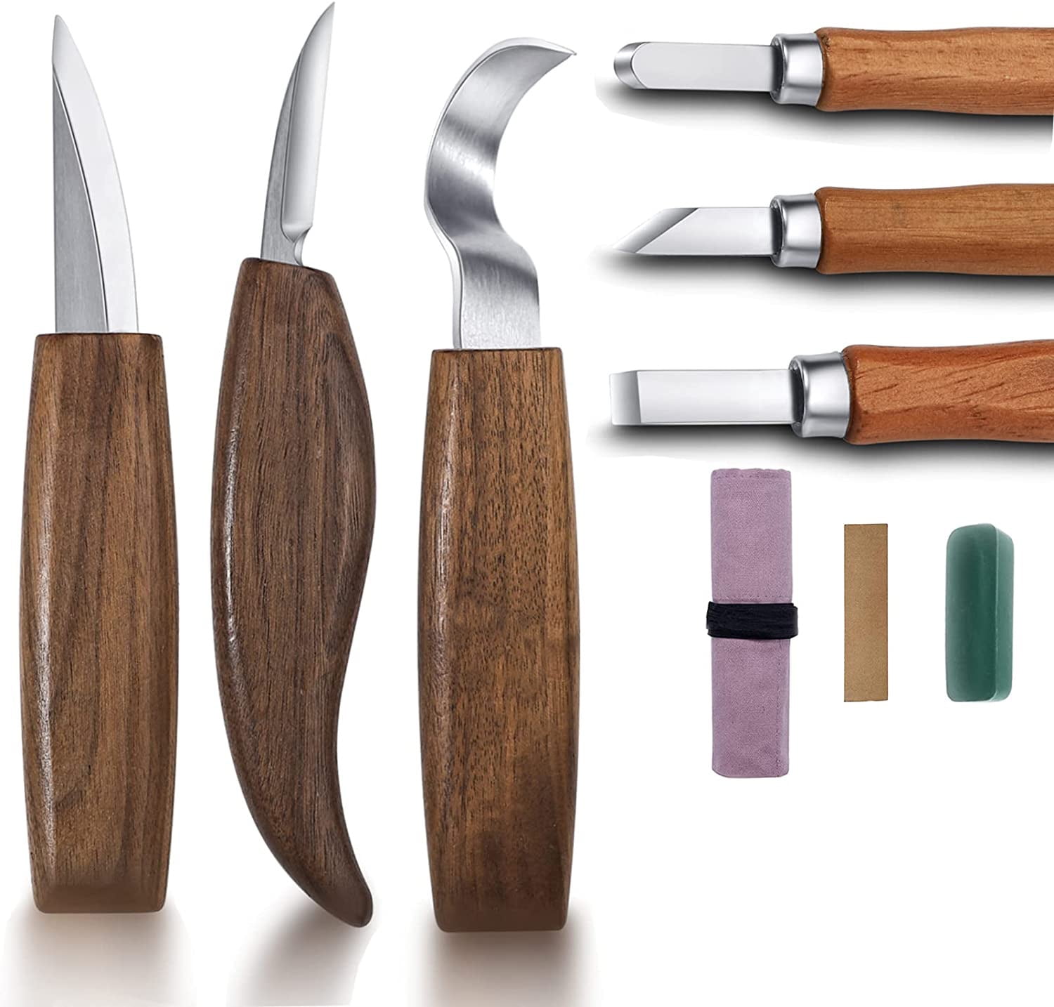 Wood Carving Knife Set – Spoon Carving, Whittling, and Detailing Tools ...