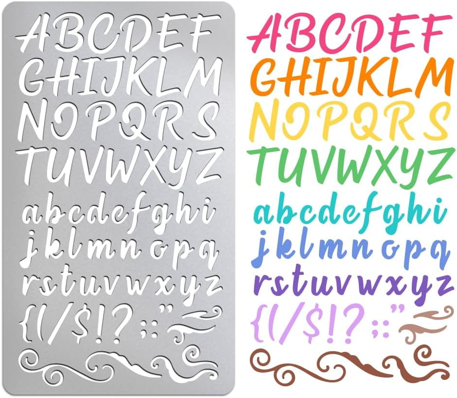 Wood Carving Metal Letter Stencil Stainless Steel Reusable Lettering ...