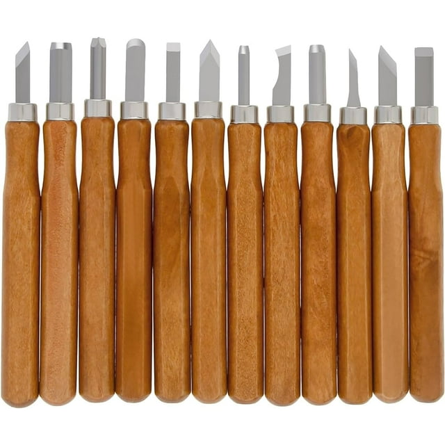 Wood Carving Tool Set - 12 PCS Hand Carving Chisels Tool Set Whittling ...