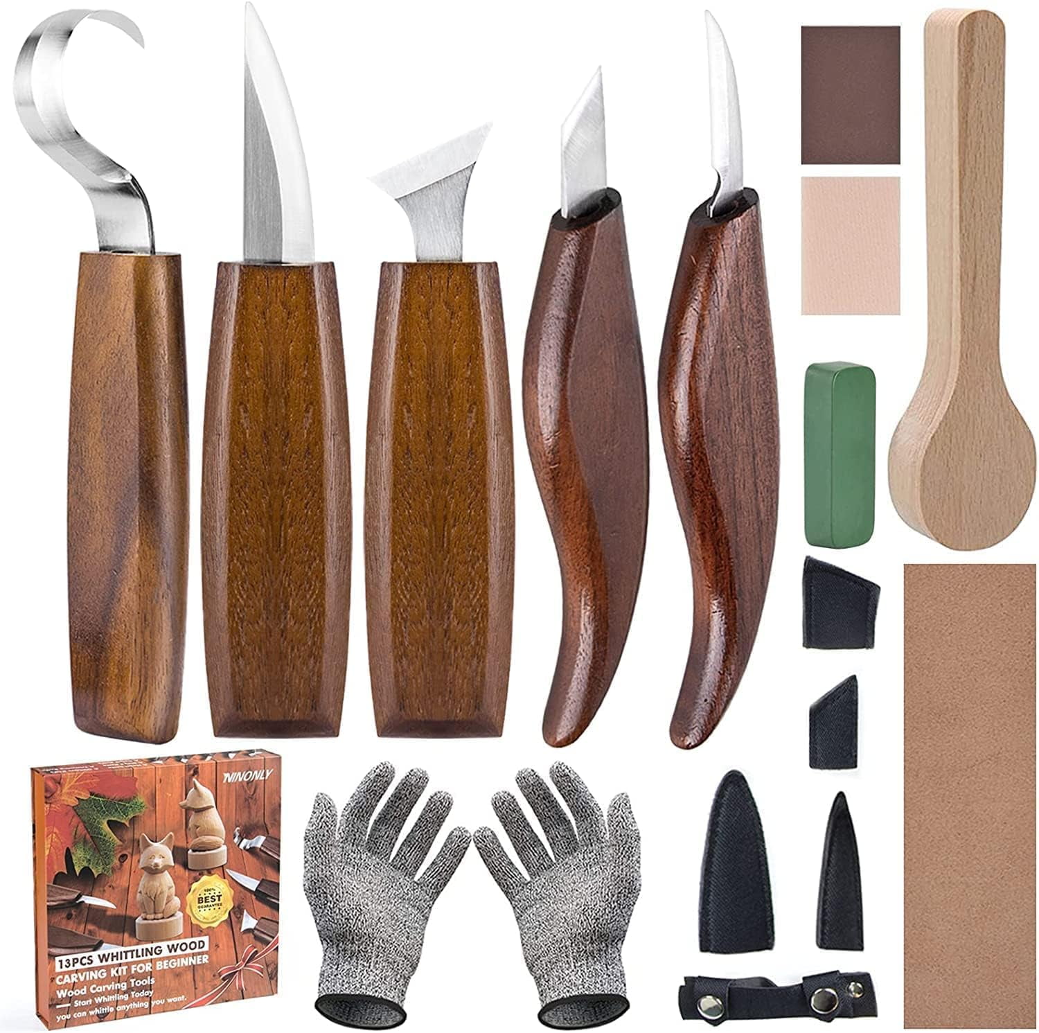 Wood Carving Tools 13pcs Wood Carving Kits - Includes Hook Carving ...