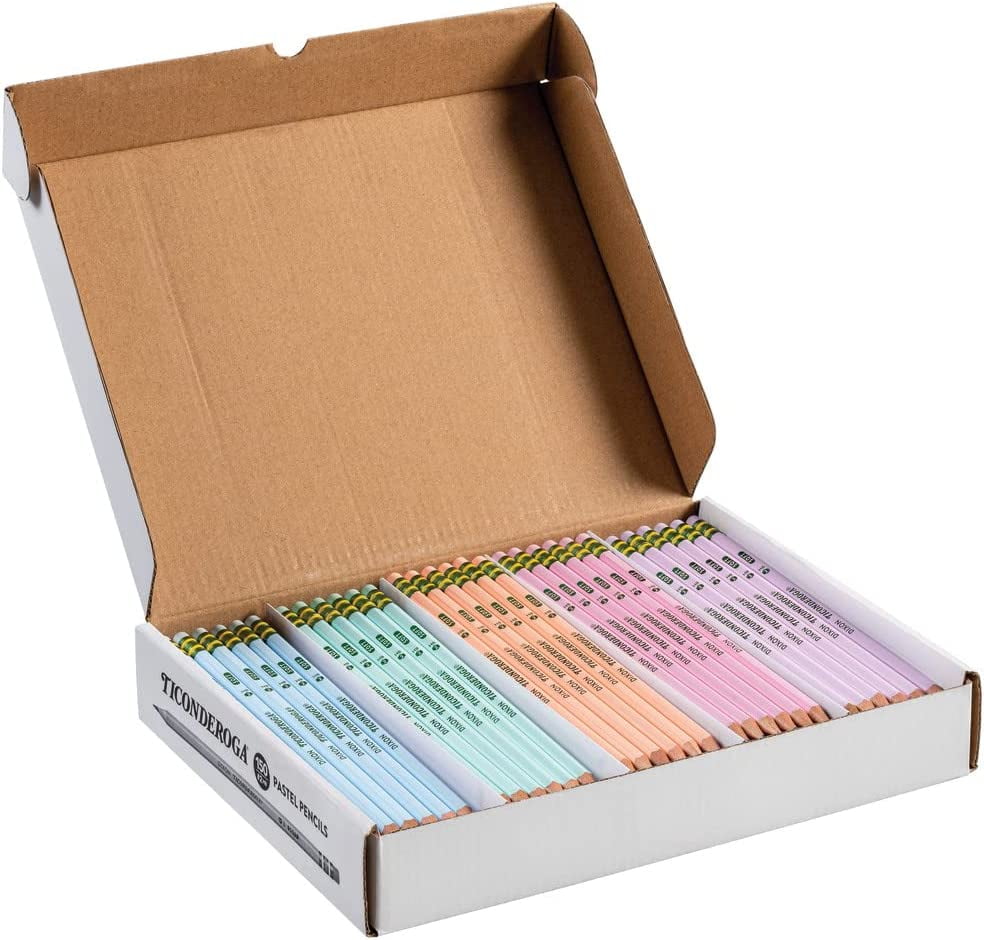 Wood-Cased Pencils, Pre-Sharpened, 2 HB Soft, Pastel Colors, 150 Count ...
