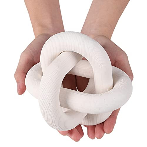 3 Link Wood Knot Decor Rustic Home Décor Accents Hand Carved Coffee ...