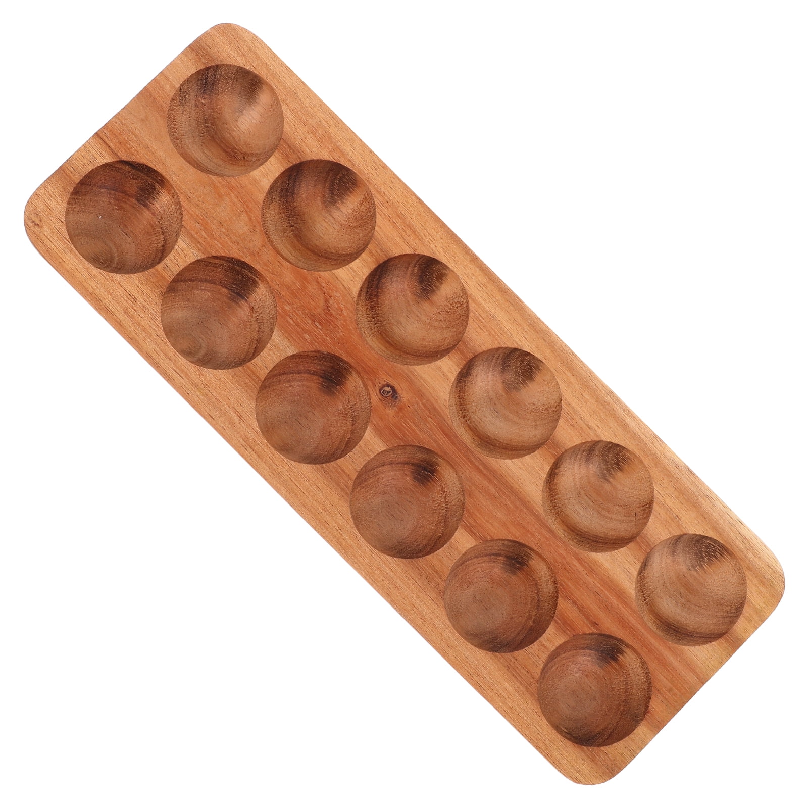 Wood Chicken Egg Holder Rustic Wooden 12 Eggs Tray Fresh Eggs Holder ...
